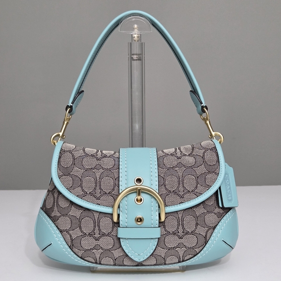 Coach | Bags | Nwt Coach Soho Flap Bag In Signature Jacquard Faded Blue ...